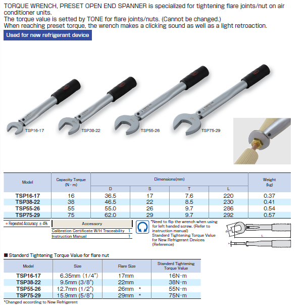 Ichiban Precision Sdn Bhd - Tone - Tone Torque Wrench, Preset Open End ...